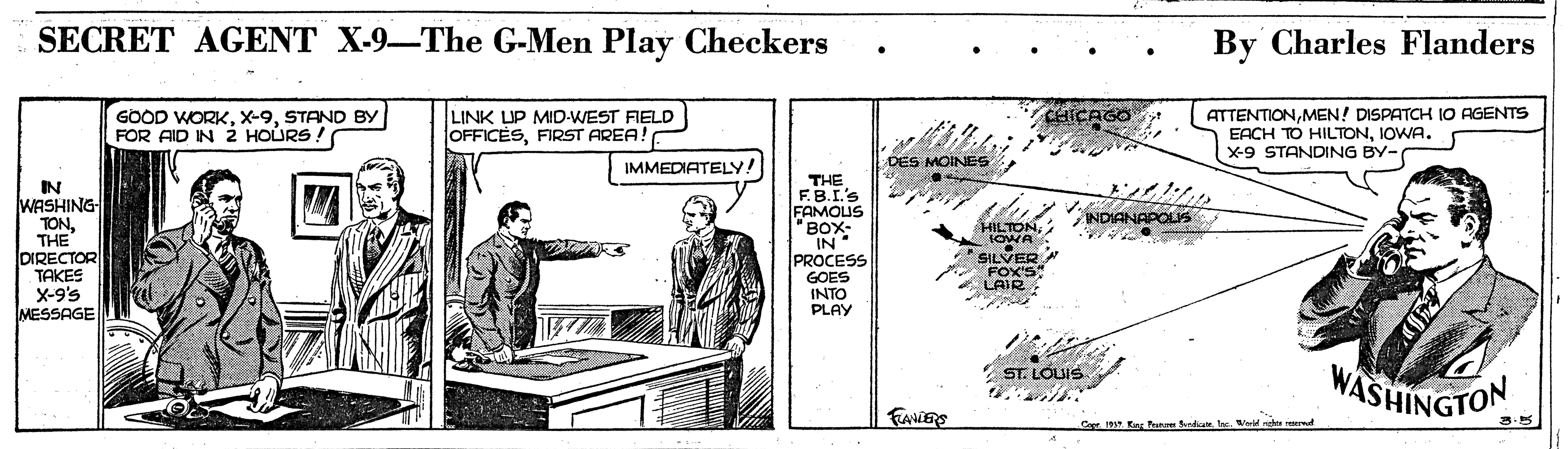 Secret Agent X-9 Comic Strip 1937-03-05 | Comics Kingdom