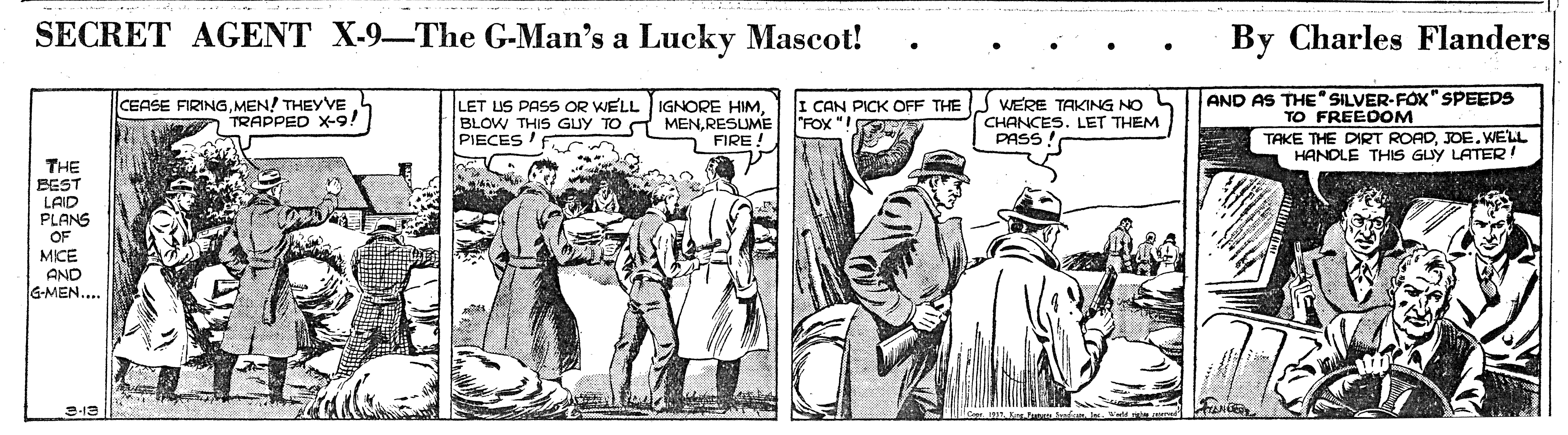 Secret Agent X-9 Comic Strip 1937-03-13 | Comics Kingdom