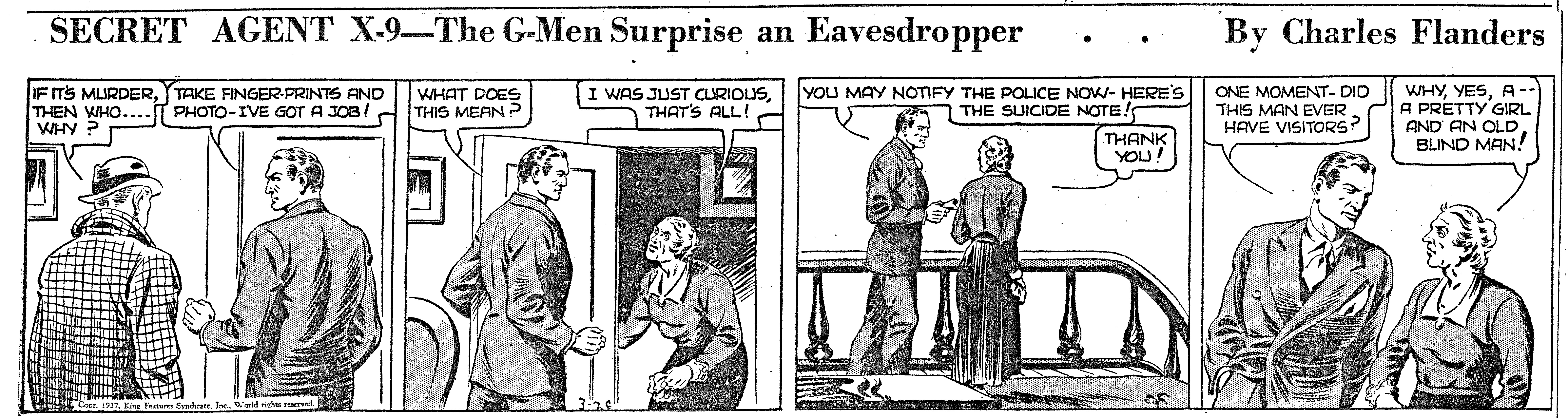 Secret Agent X-9 Comic Strip 1937-03-26 | Comics Kingdom