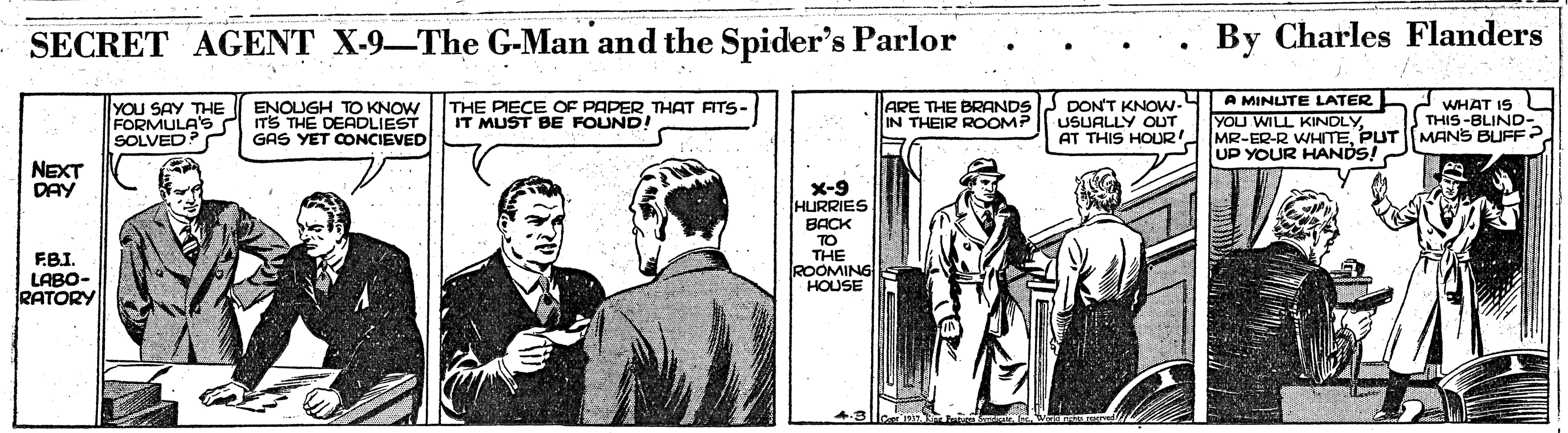 Secret Agent X-9 Comic Strip 1937-04-03 | Comics Kingdom