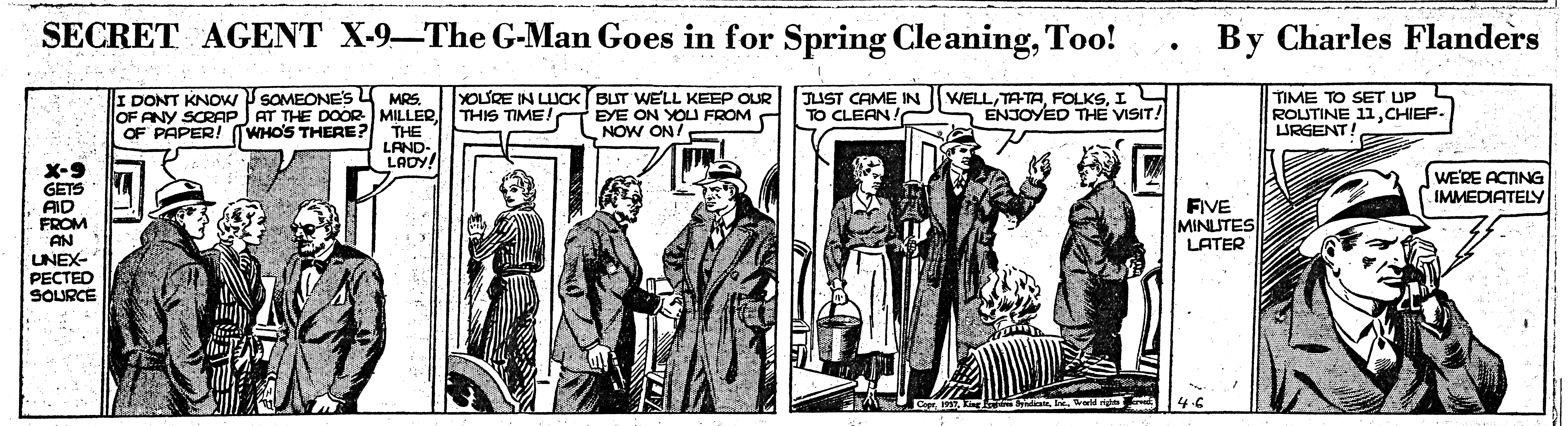 Secret Agent X-9 Comic Strip 1937-04-06 | Comics Kingdom