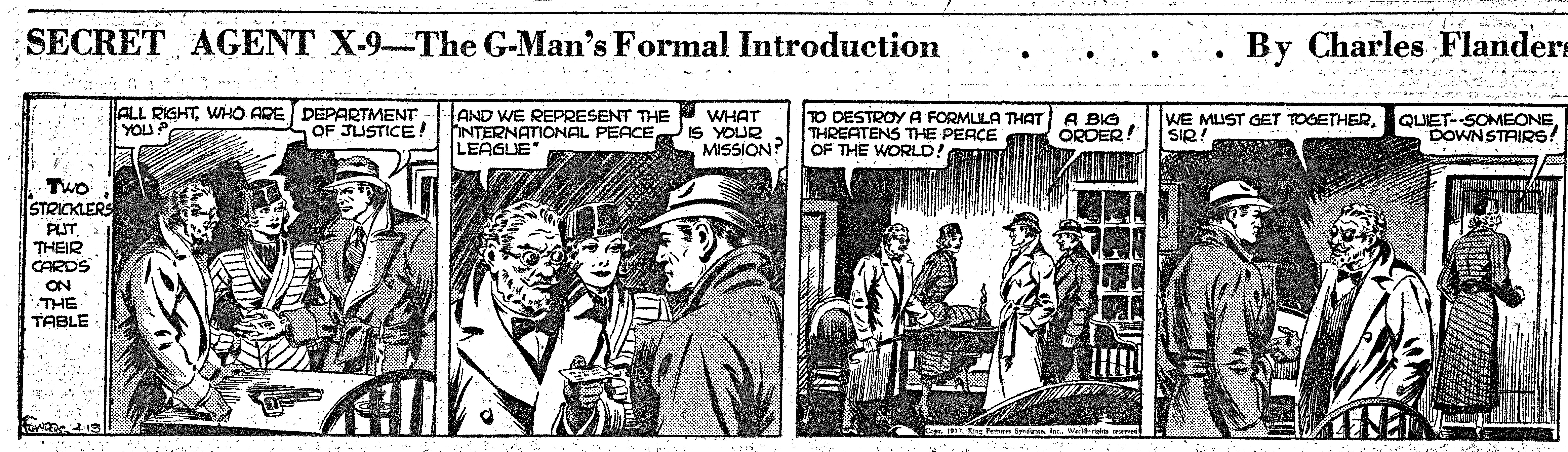 Secret Agent X-9 Comic Strip 1937-04-13 | Comics Kingdom