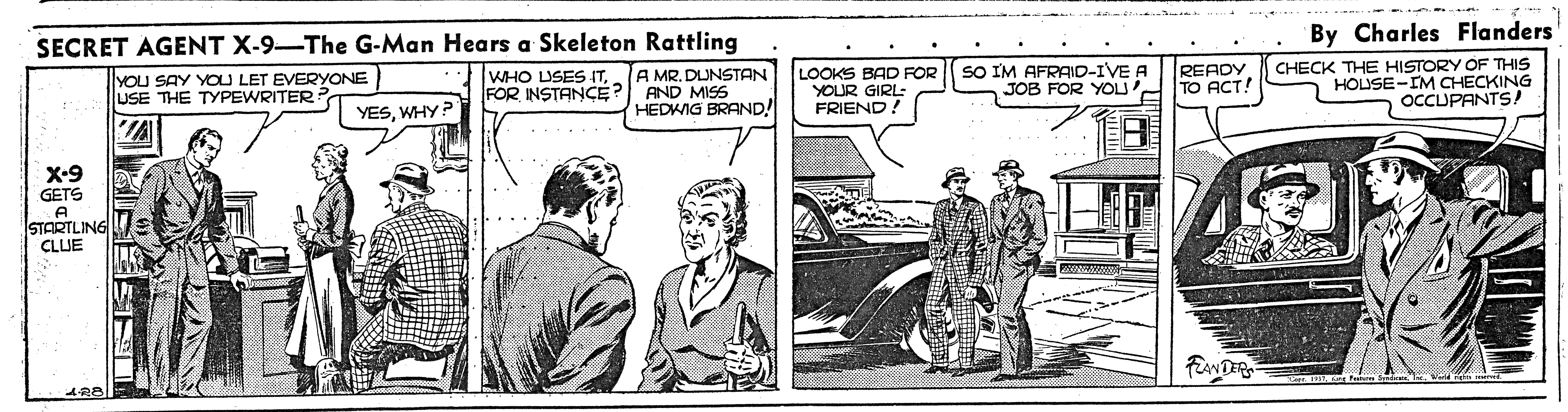 Secret Agent X-9 Comic Strip 1937-04-28 | Comics Kingdom