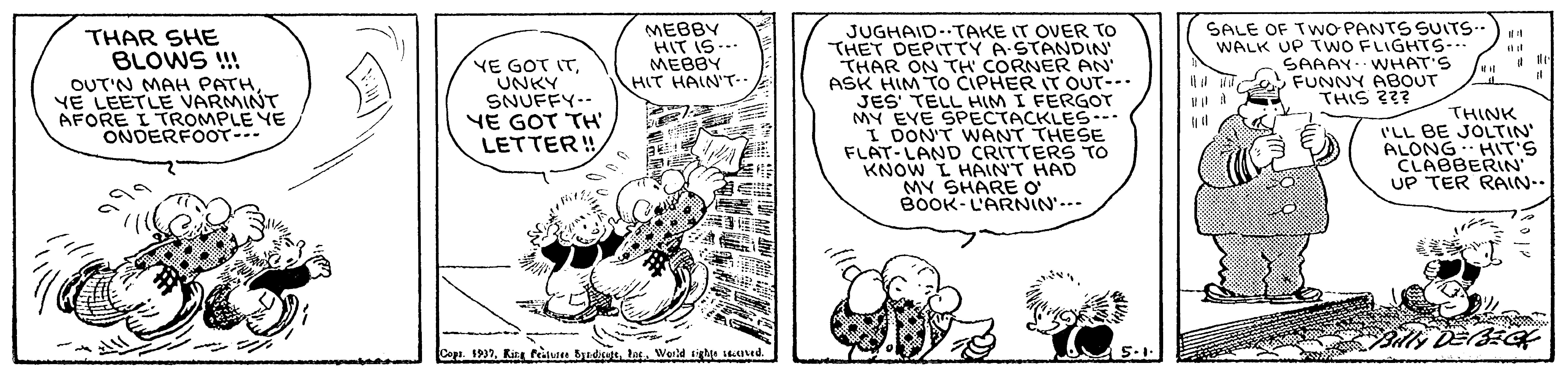 Barney Google And Snuffy Smith Vintage Comic Strip 1937-05-01 | Comics ...