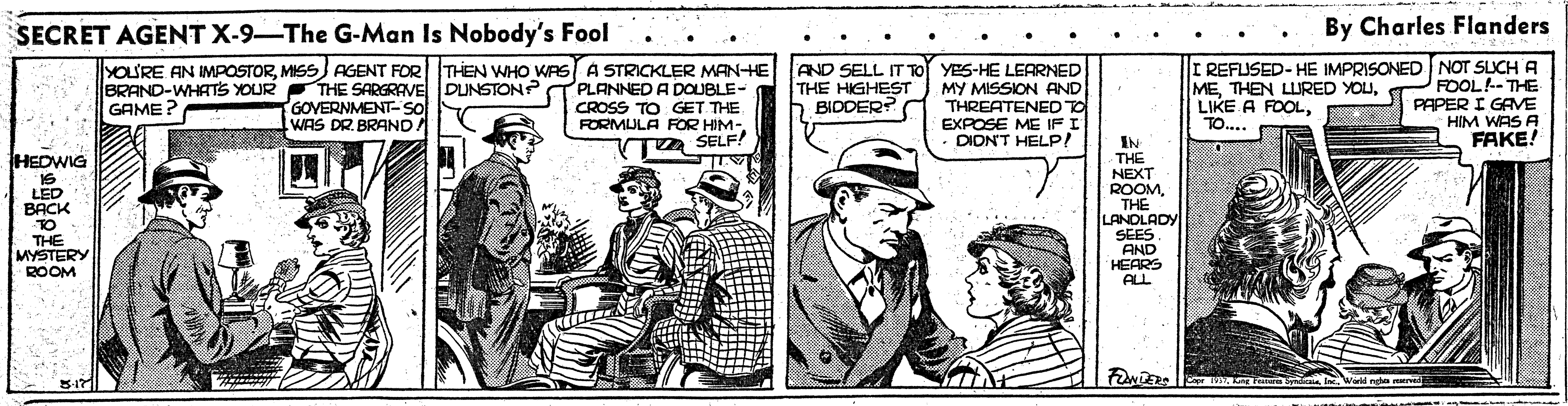 Secret Agent X-9 Comic Strip 1937-05-17 | Comics Kingdom