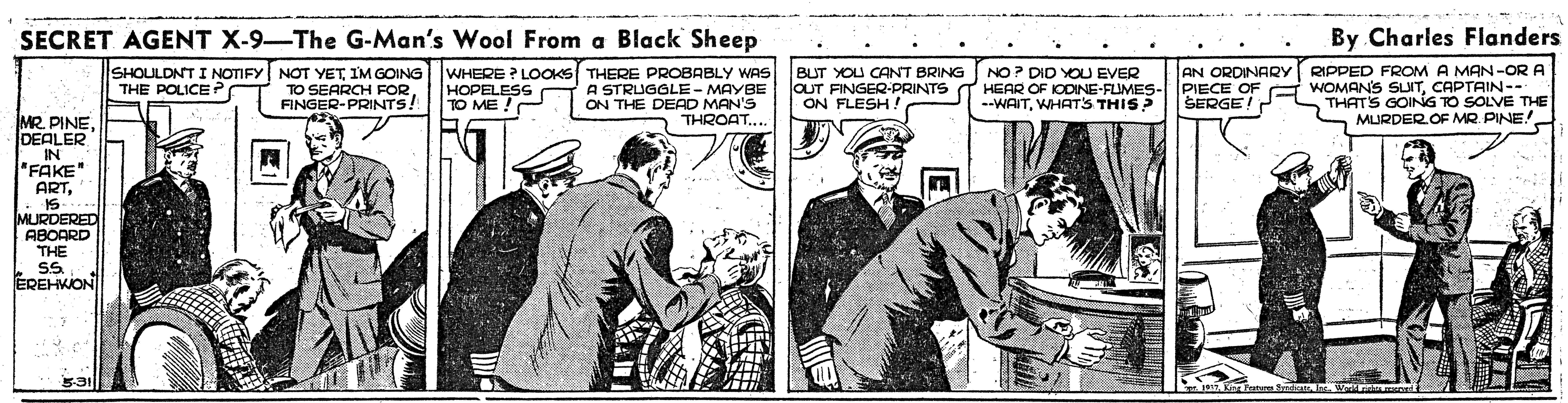 Secret Agent X-9 Comic Strip 1937-05-31 | Comics Kingdom