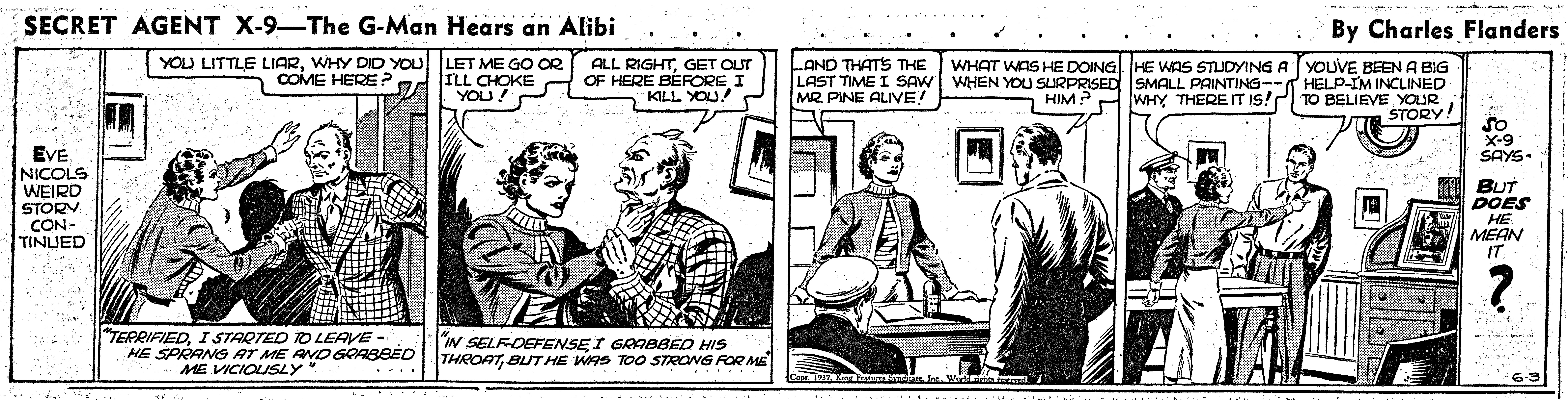 Secret Agent X-9 Comic Strip 1937-06-03 | Comics Kingdom
