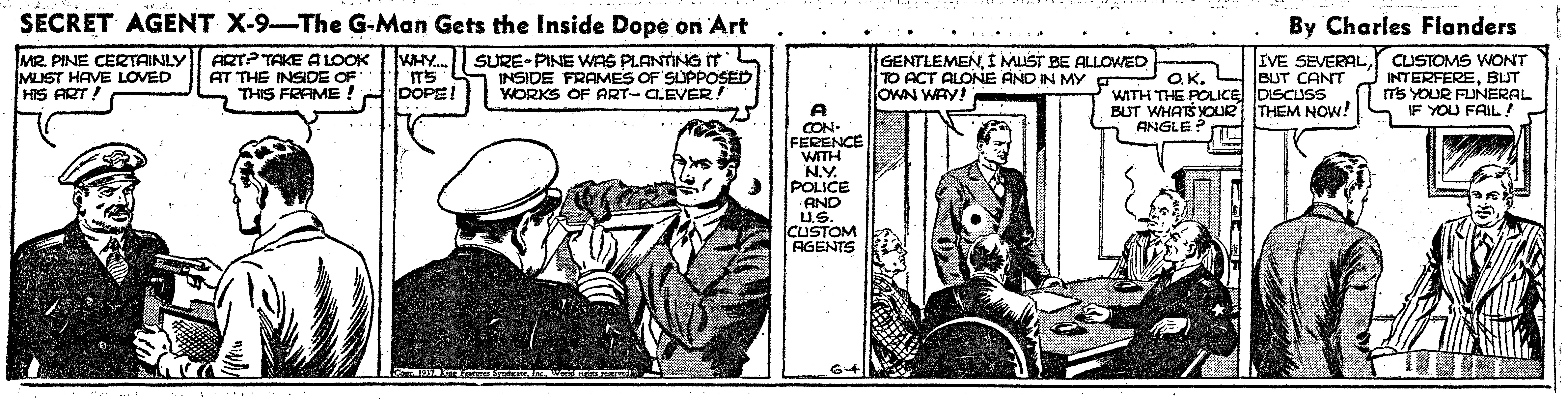 Secret Agent X-9 Comic Strip 1937-06-04 | Comics Kingdom