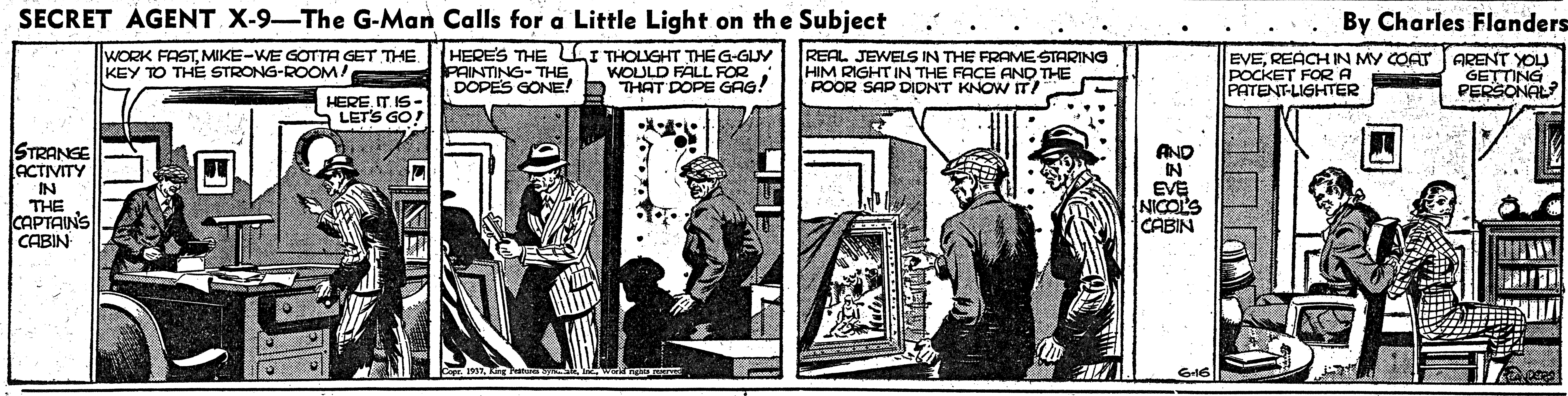 Secret Agent X-9 Comic Strip 1937-06-16 | Comics Kingdom