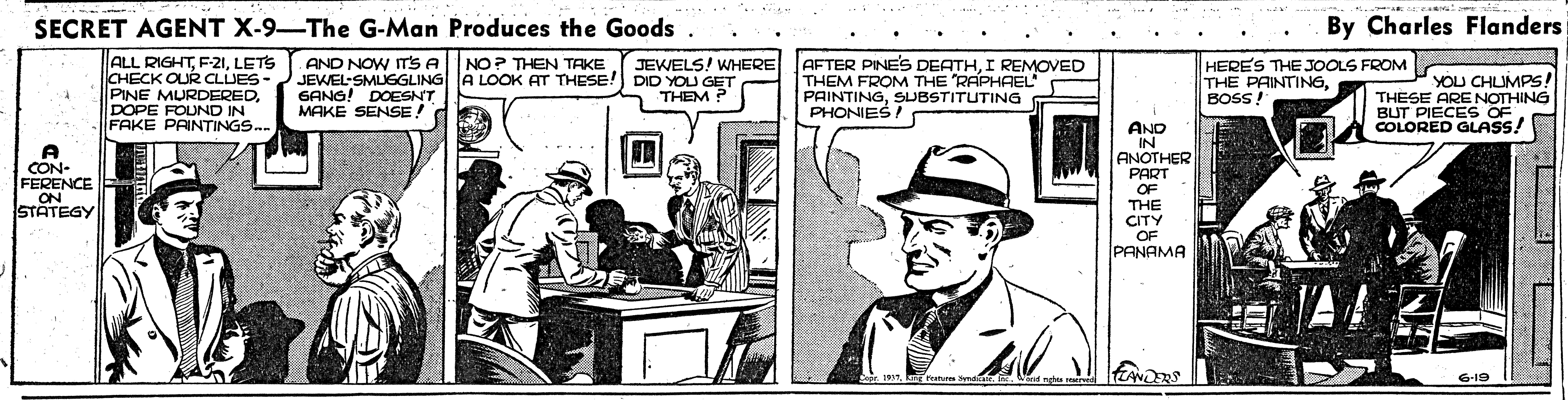 Secret Agent X-9 Comic Strip 1937-06-19 | Comics Kingdom