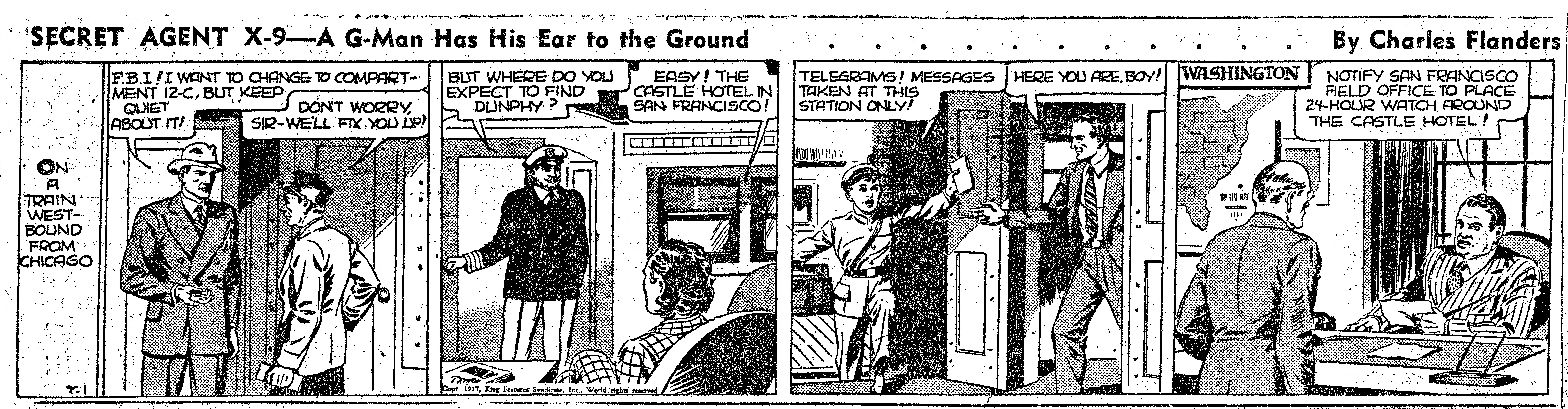 Secret Agent X-9 Comic Strip 1937-07-01 | Comics Kingdom