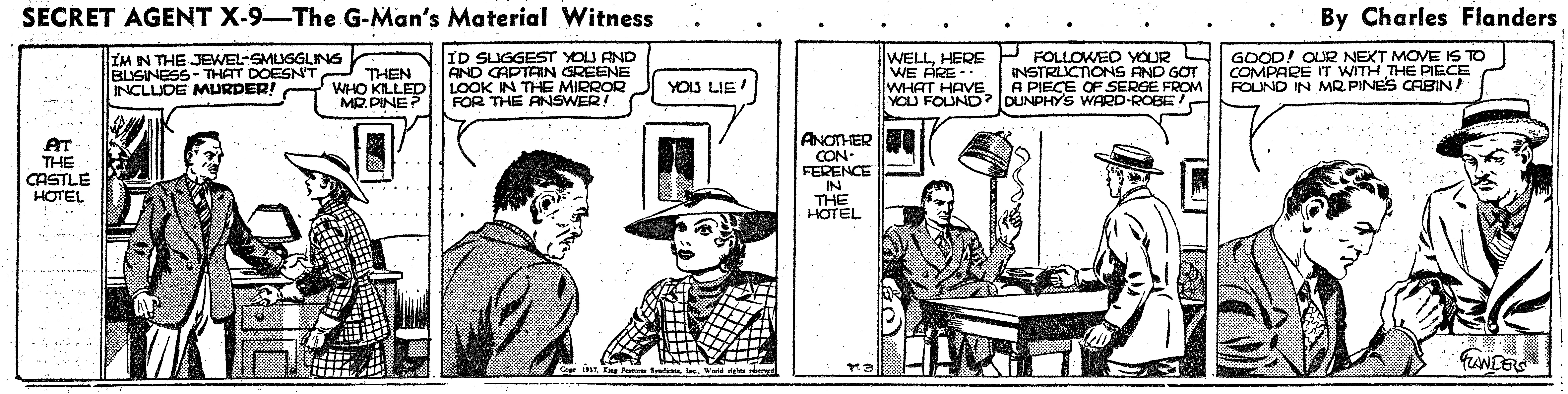 Secret Agent X-9 Comic Strip 1937-07-03 | Comics Kingdom