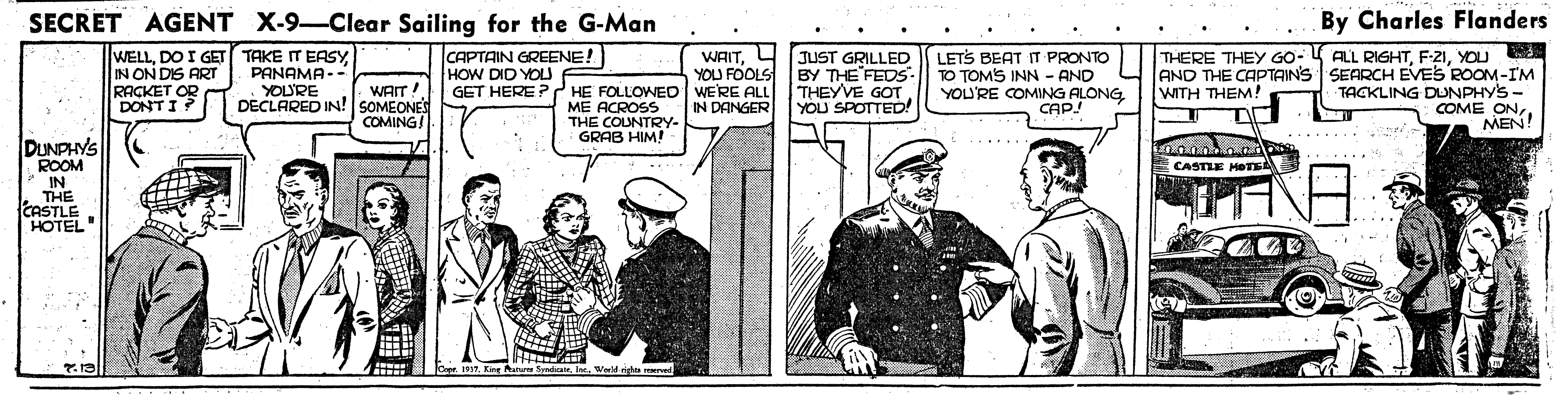 Secret Agent X-9 Comic Strip 1937-07-13 | Comics Kingdom