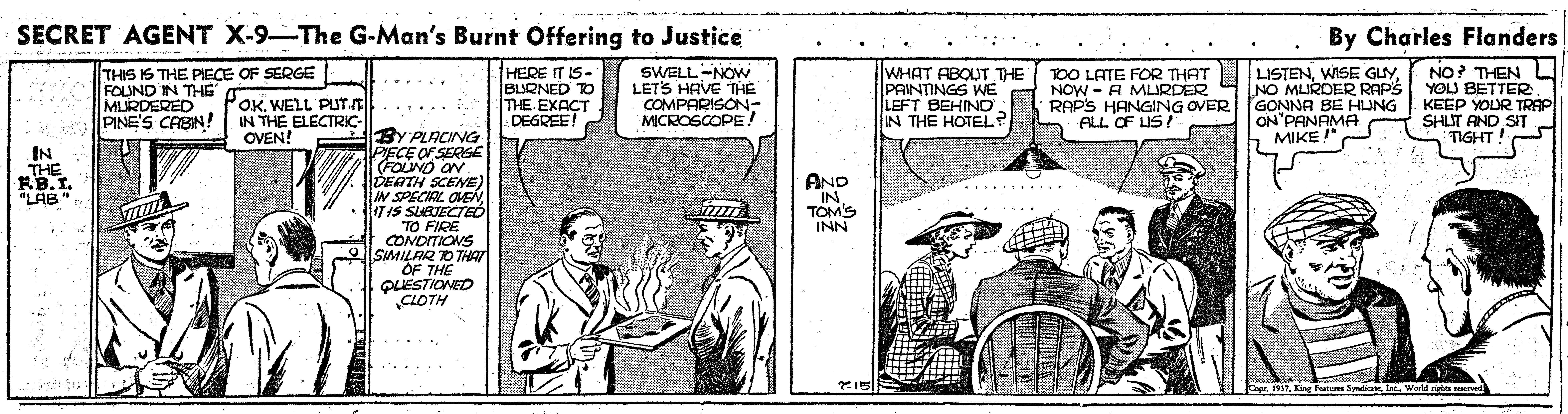 Secret Agent X-9 Comic Strip 1937-07-15 | Comics Kingdom