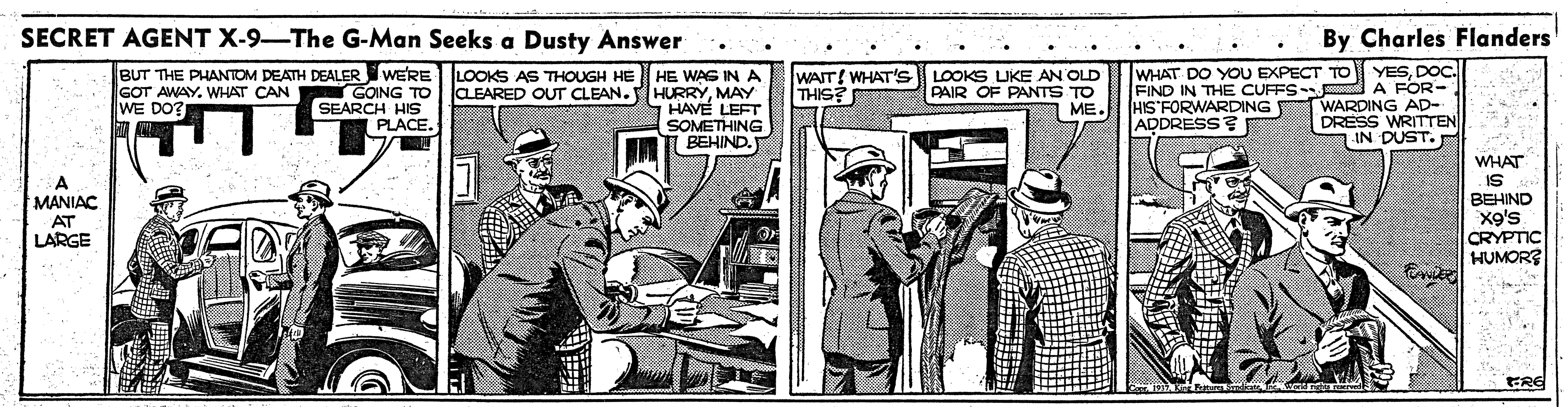 Secret Agent X-9 Comic Strip 1937-07-26 | Comics Kingdom