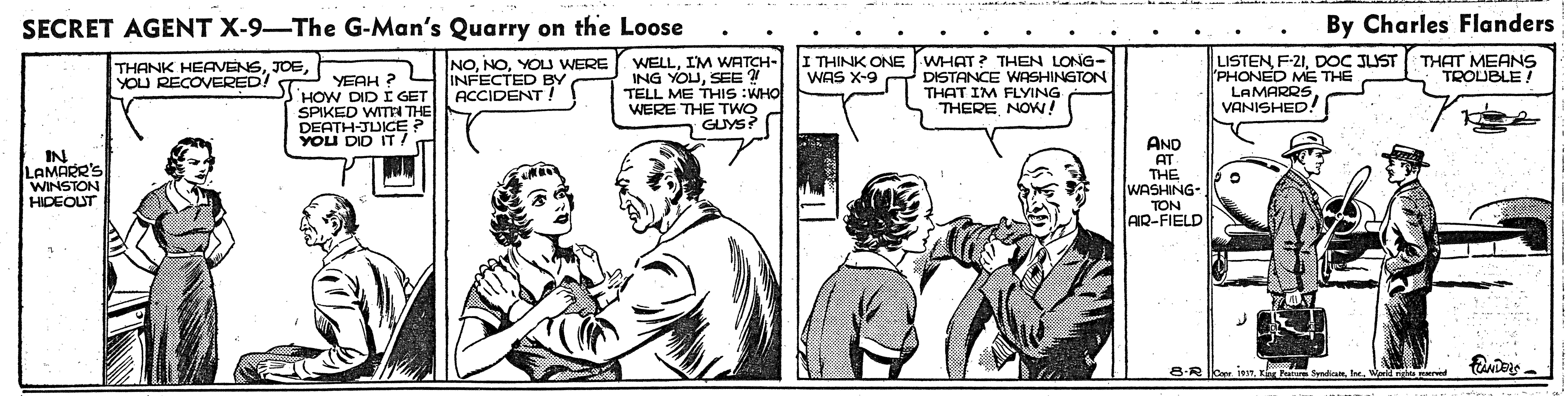 Secret Agent X-9 Comic Strip 1937-08-02 | Comics Kingdom