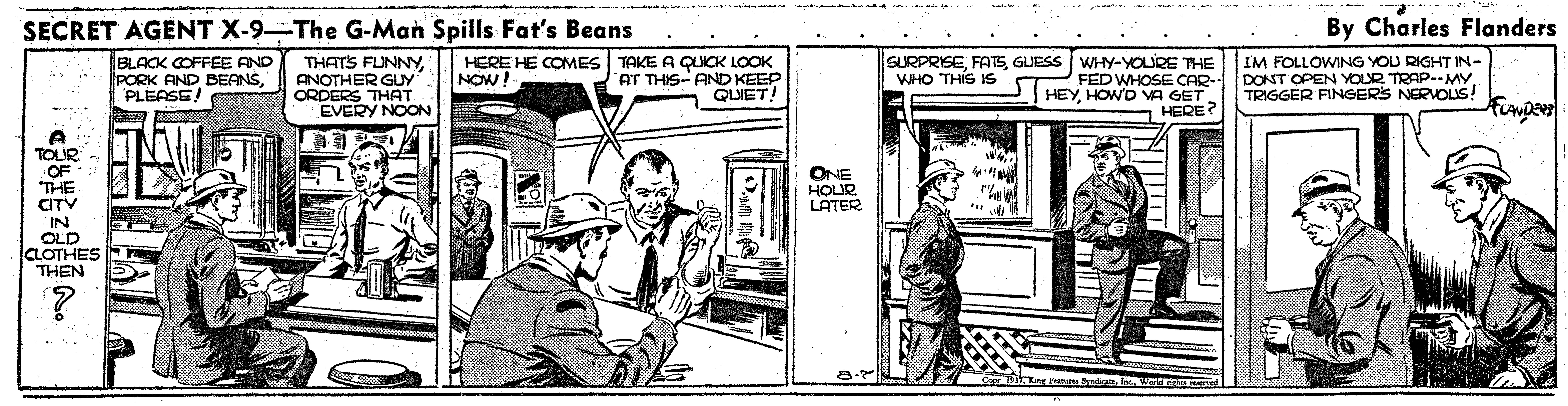 Secret Agent X-9 Comic Strip 1937-08-07 | Comics Kingdom