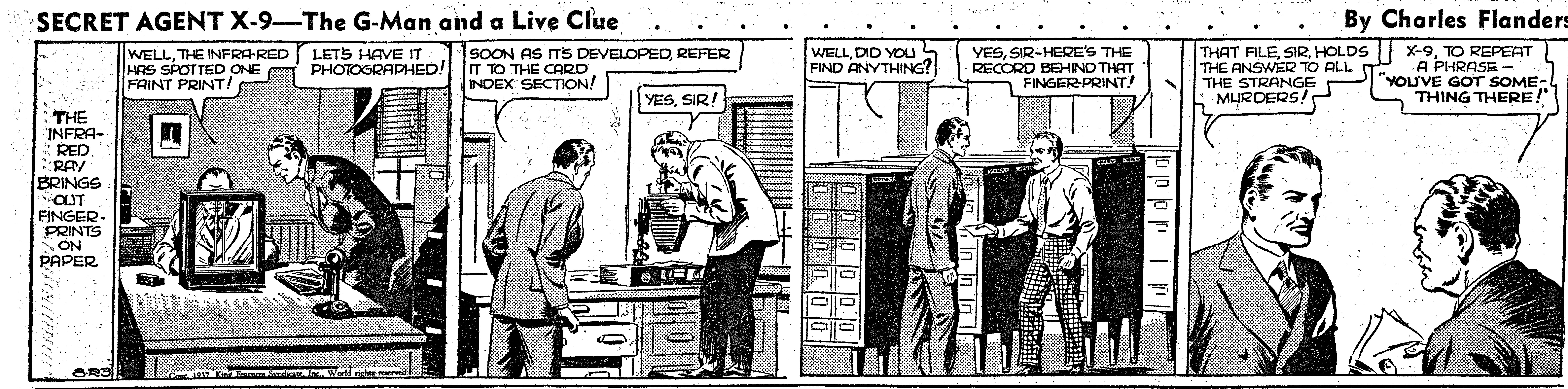 Secret Agent X-9 Comic Strip 1937-08-23 | Comics Kingdom