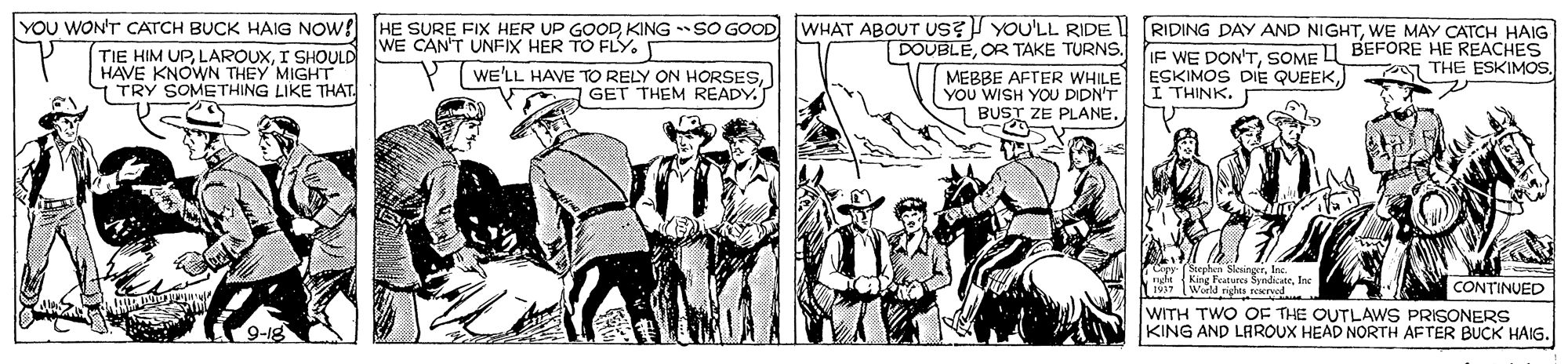 King of the Royal Mounted Comic Strip 1937-09-18 | Comics Kingdom