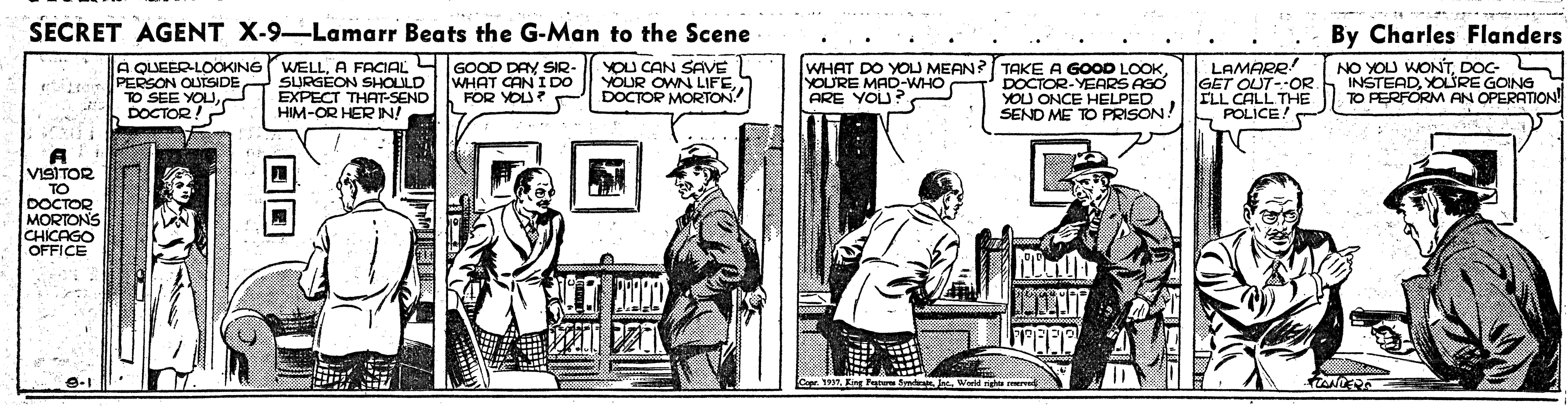 Secret Agent X-9 Comic Strip 1937-09-01 | Comics Kingdom