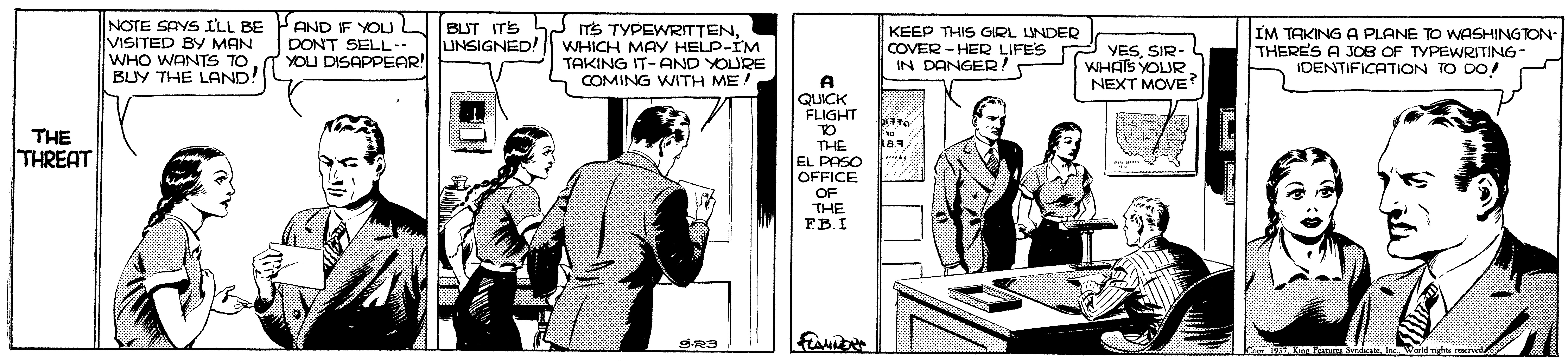 Secret Agent X-9 Comic Strip 1937-09-23 | Comics Kingdom