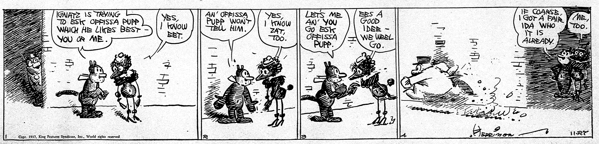 Krazy Kat Comic Strip 1937-11-27 | Comics Kingdom