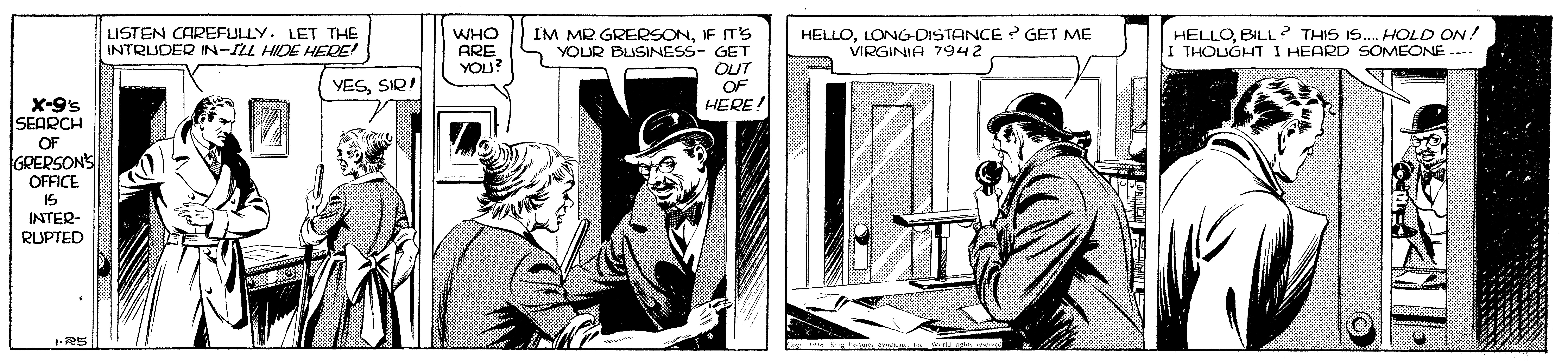 Secret Agent X-9 Comic Strip 1938-01-25 | Comics Kingdom