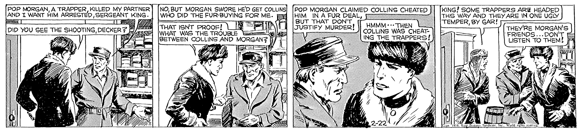 King of the Royal Mounted Comic Strip 1938-02-22 | Comics Kingdom