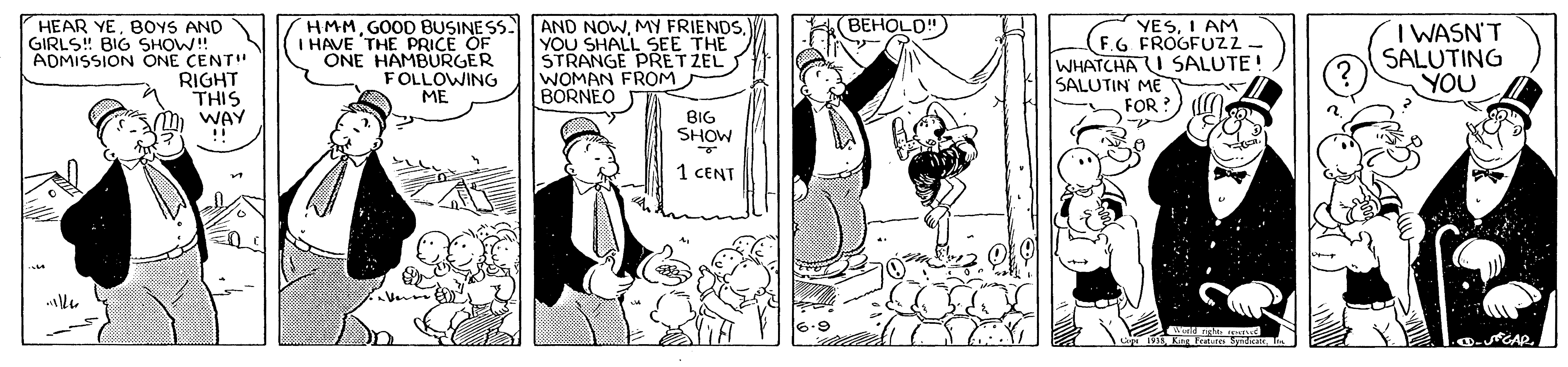 Popeye Comic Strip 1938-06-09 | Comics Kingdom