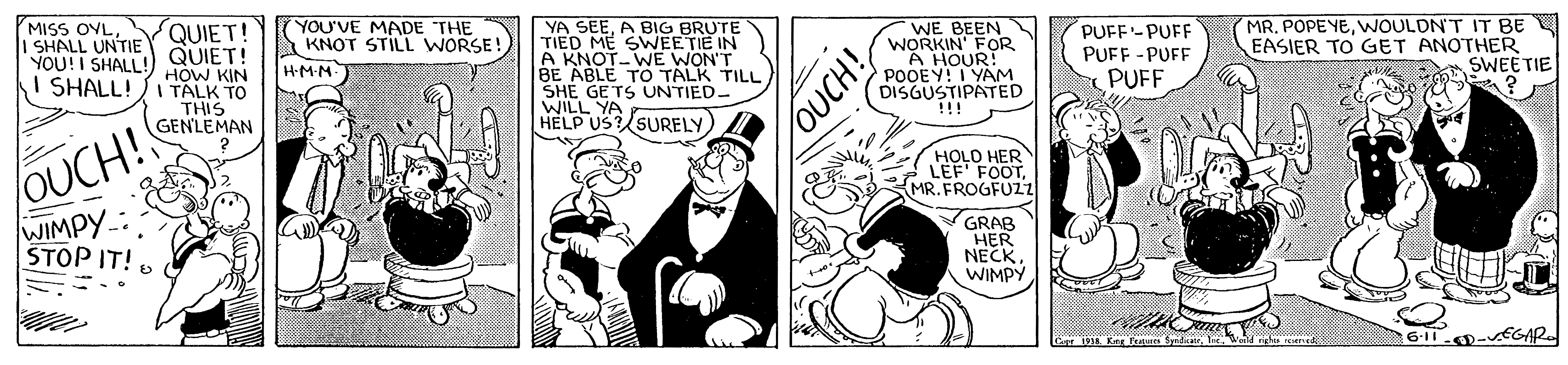 Popeye Comic Strip 1938-06-11 | Comics Kingdom