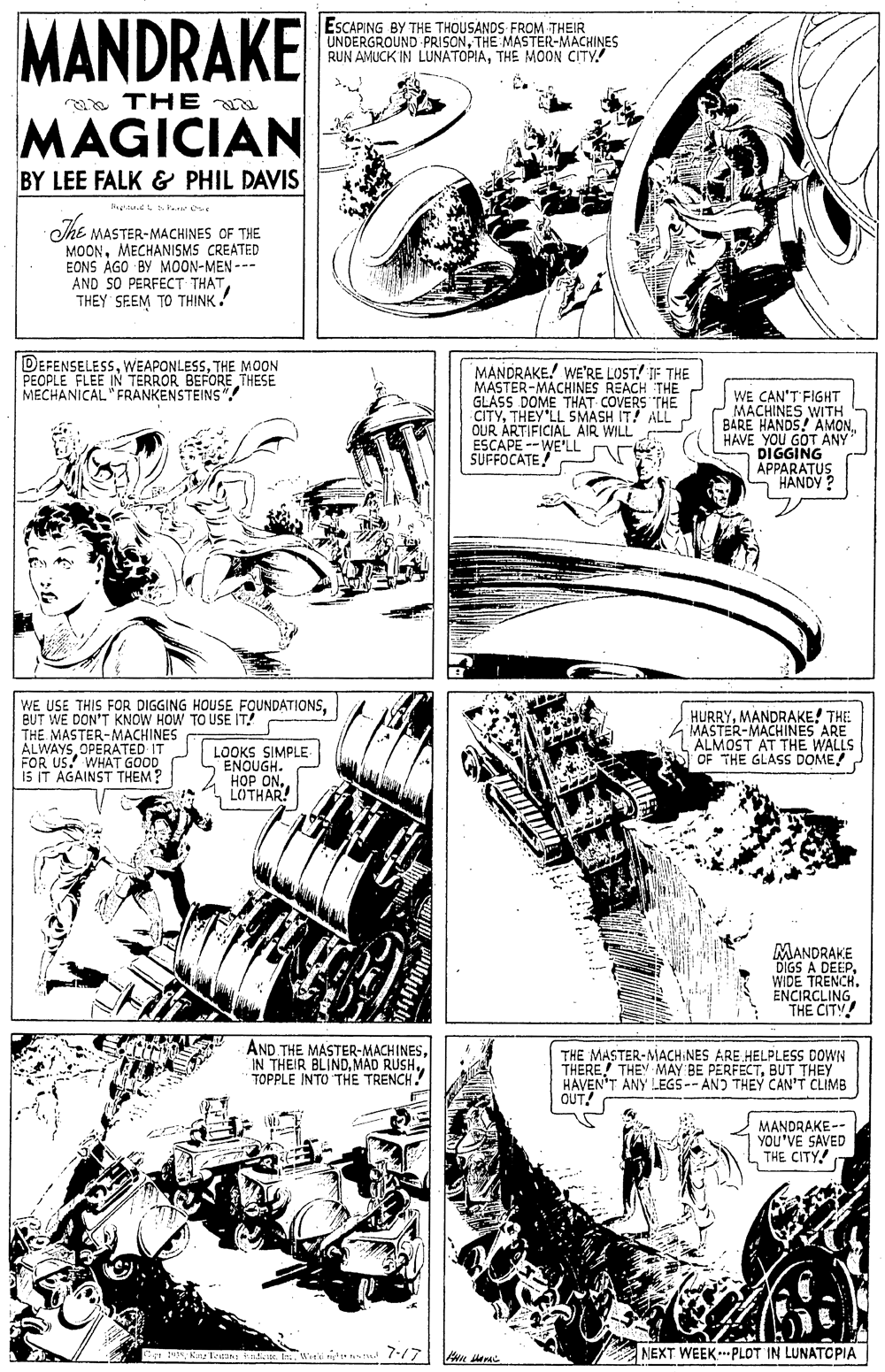 Mandrake The Magician Vintage Sundays Comic Strip 1938-07-17 | Comics ...