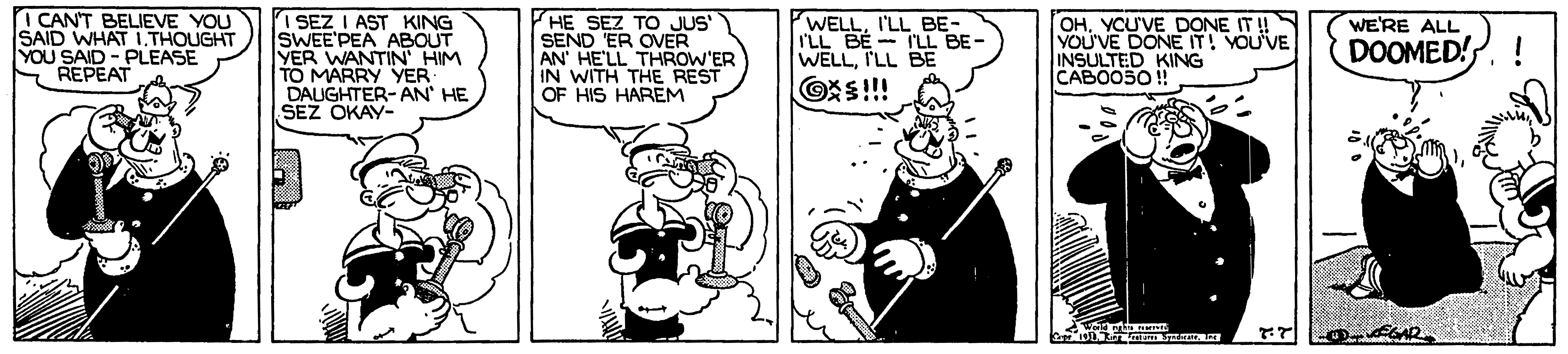 Popeye Comic Strip 1938-07-07 | Comics Kingdom
