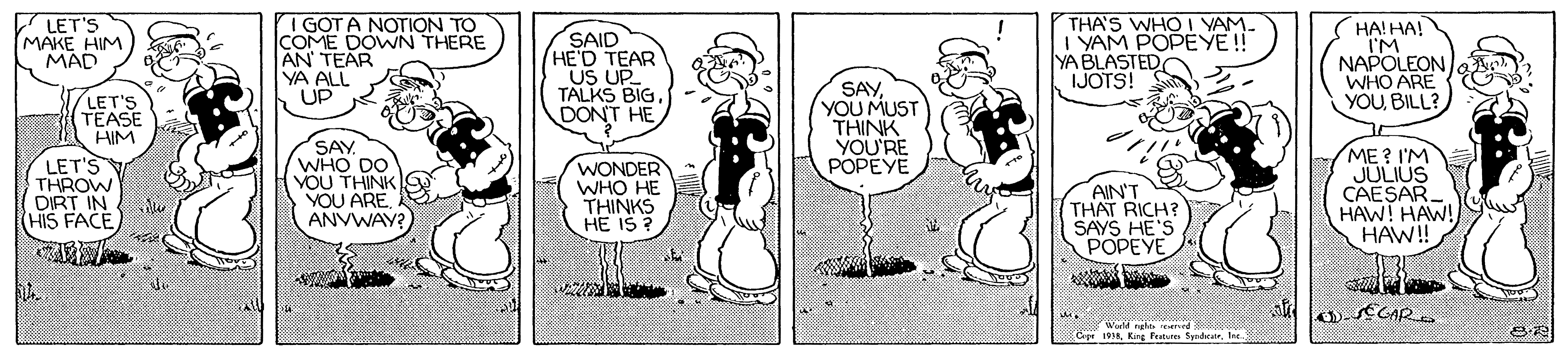 Popeye Comic Strip 1938-08-02 | Comics Kingdom