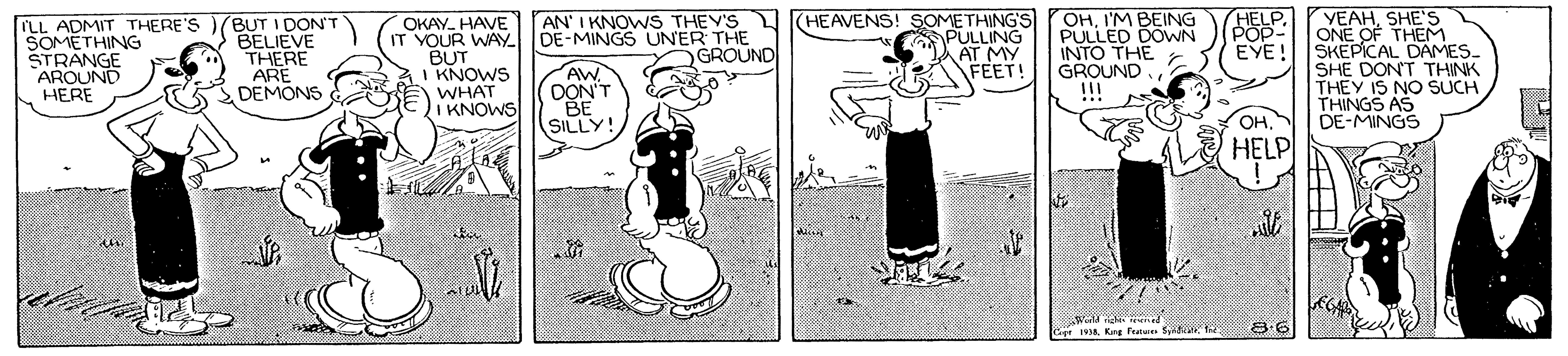 Popeye Comic Strip 1938-08-06 | Comics Kingdom