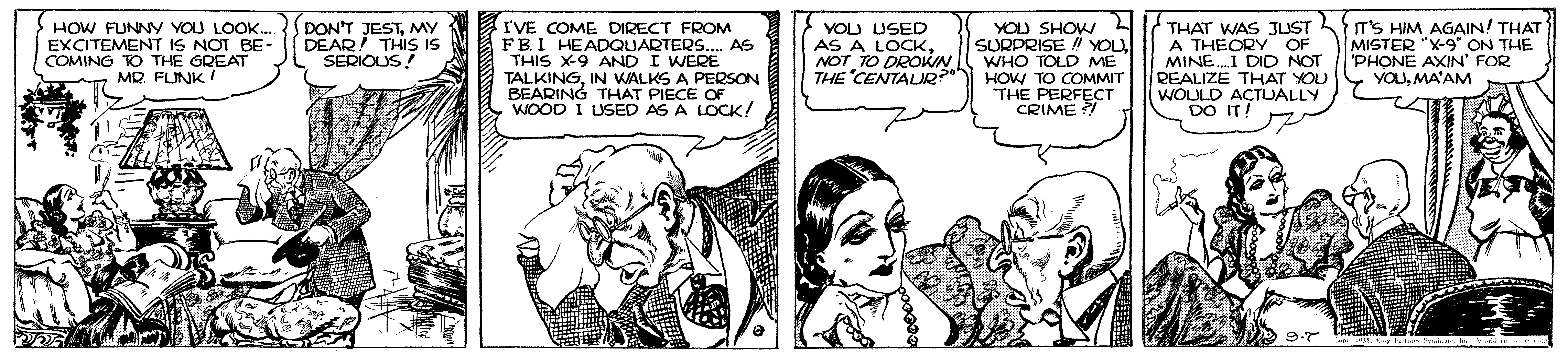 Secret Agent X-9 Comic Strip 1938-09-07 | Comics Kingdom