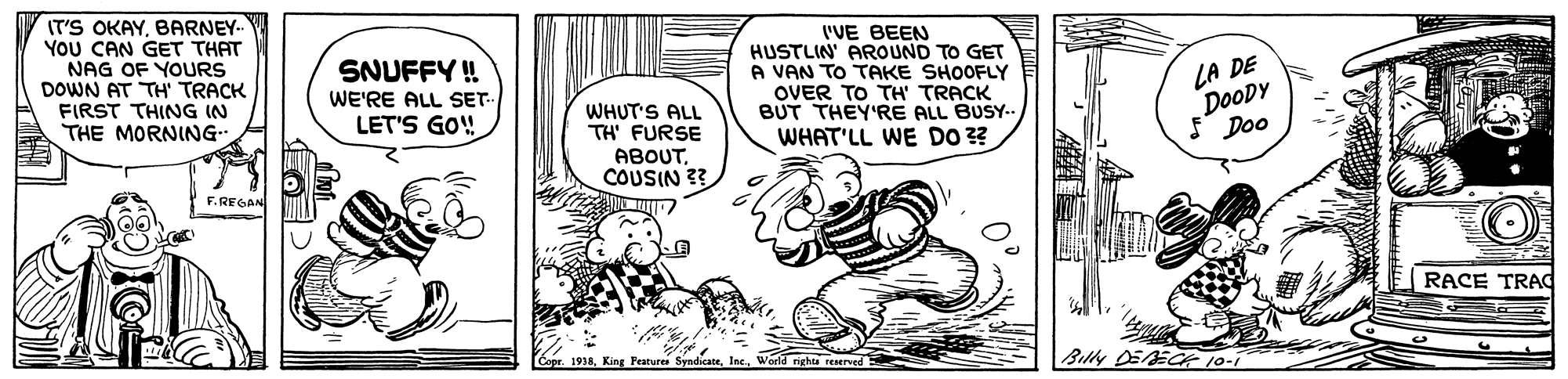 Barney Google And Snuffy Smith Vintage Comic Strip 1938-10-01 | Comics ...