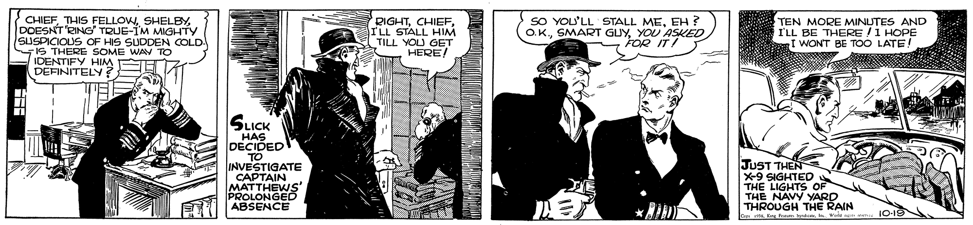 Secret Agent X-9 Comic Strip 1938-10-19 | Comics Kingdom