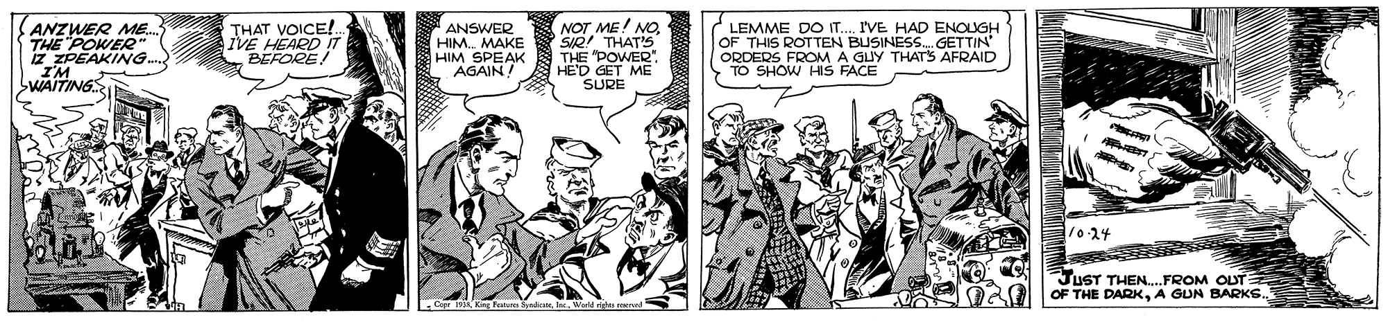 Secret Agent X-9 Comic Strip 1938-10-24 | Comics Kingdom