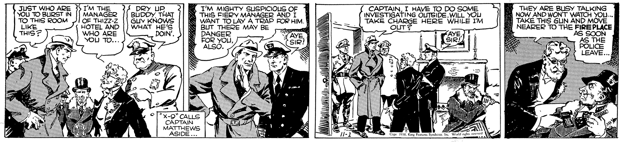 Secret Agent X-9 Comic Strip 1938-11-01 | Comics Kingdom