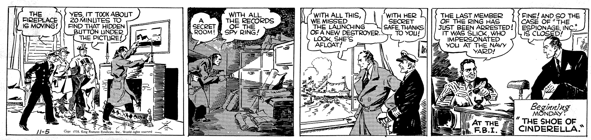 Secret Agent X-9 Comic Strip 1938-11-05 | Comics Kingdom