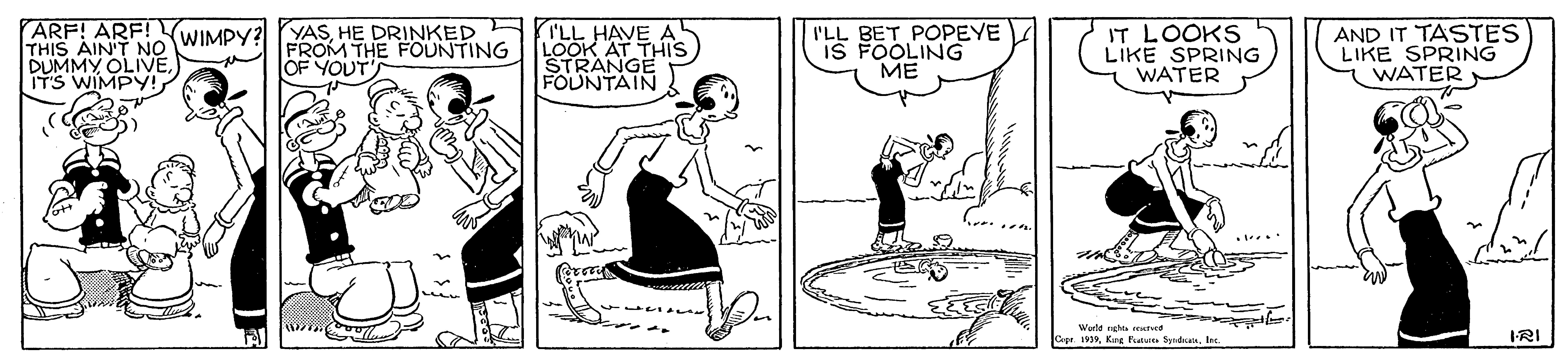 Popeye Comic Strip 1939-01-21 | Comics Kingdom