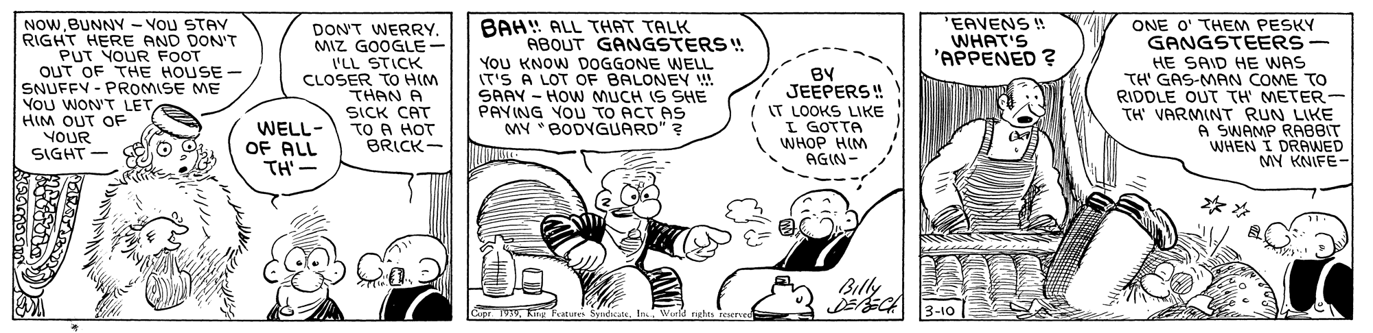 Barney Google And Snuffy Smith Vintage Comic Strip 1939-03-10 | Comics ...
