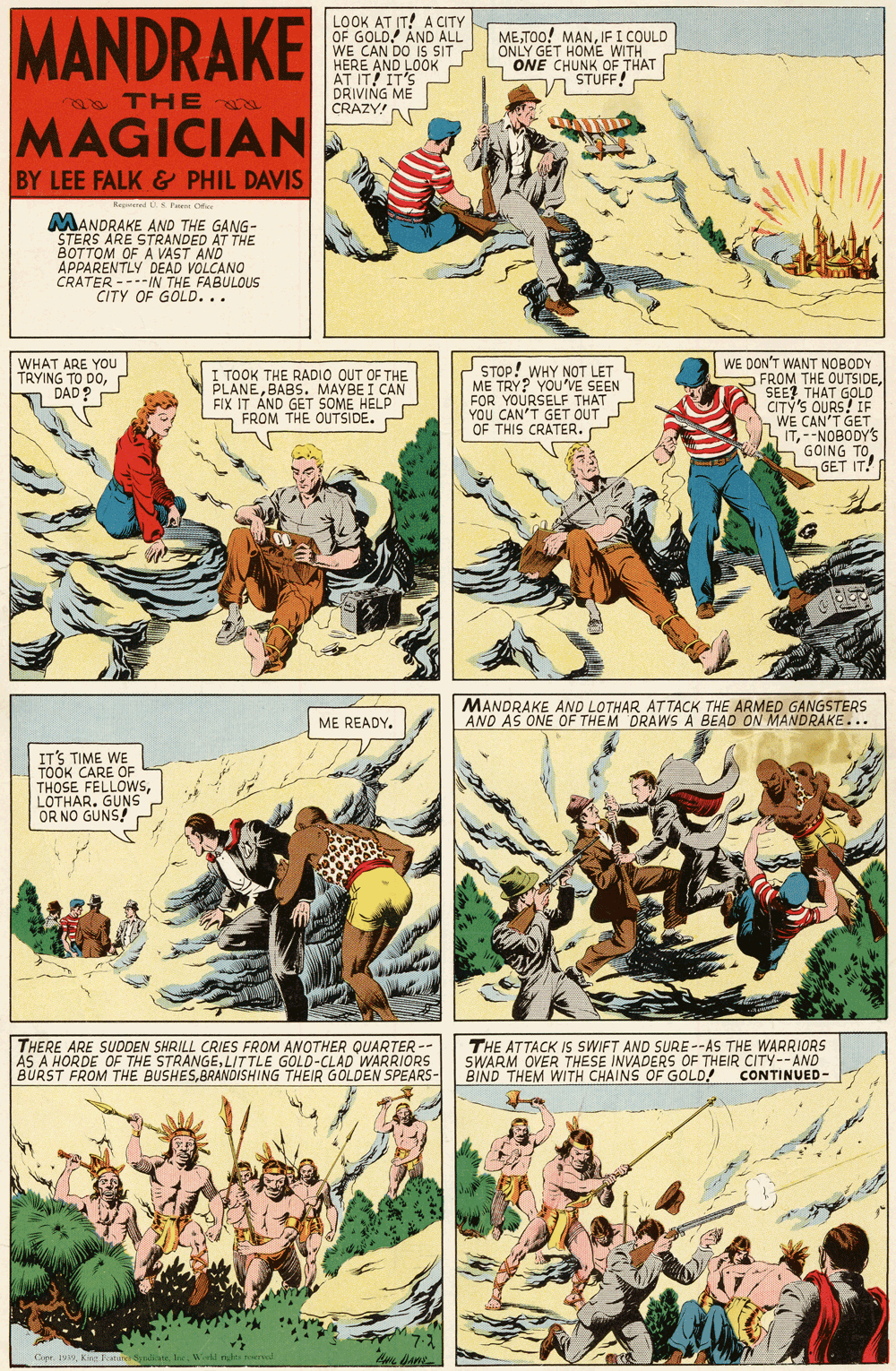 Mandrake The Magician Vintage Sundays Comic Strip 1939-07-02 | Comics ...