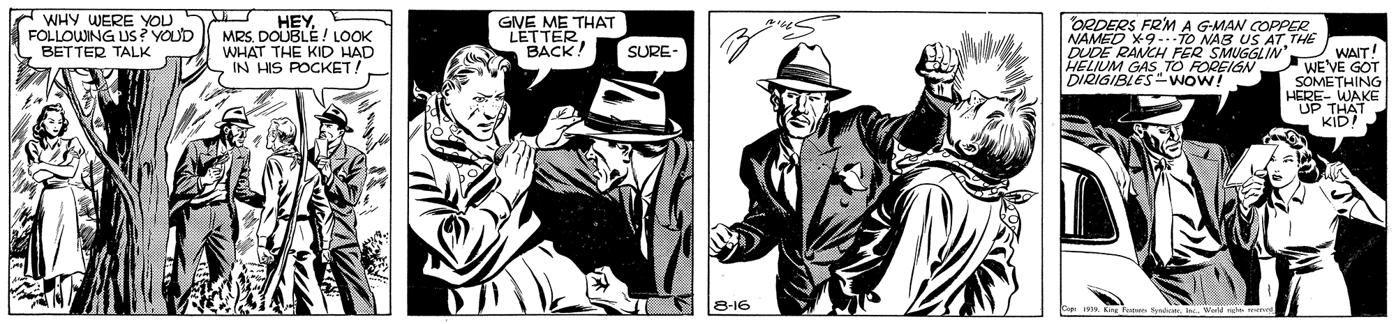 Secret Agent X-9 Comic Strip 1939-08-16 | Comics Kingdom