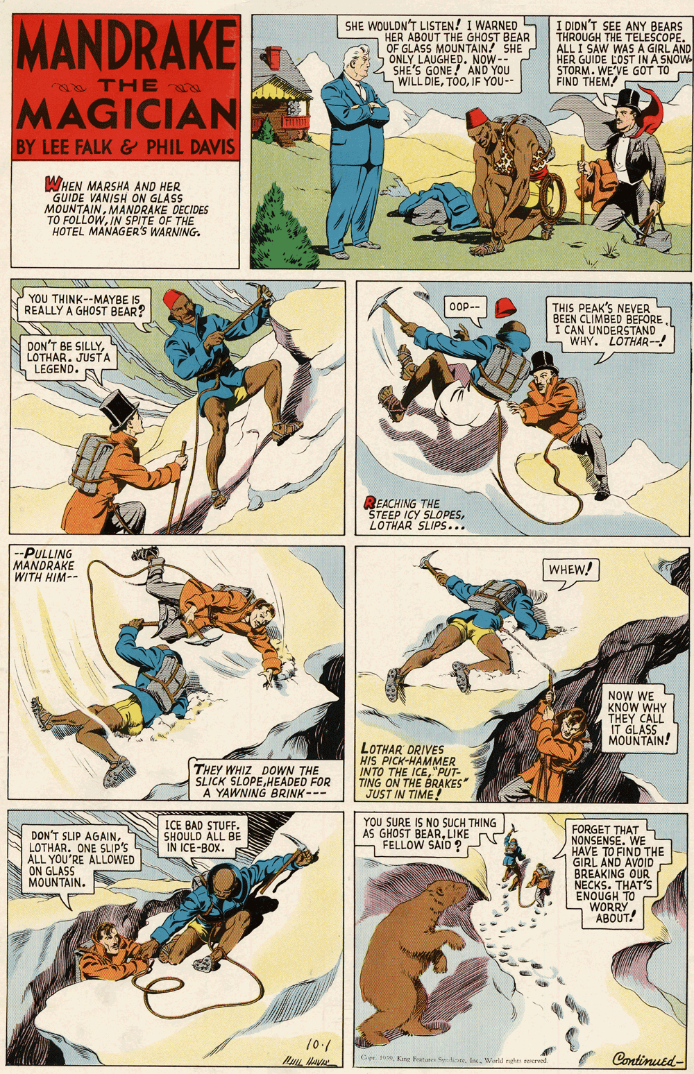 Mandrake The Magician Vintage Sundays Comic Strip 1939-10-01 | Comics ...