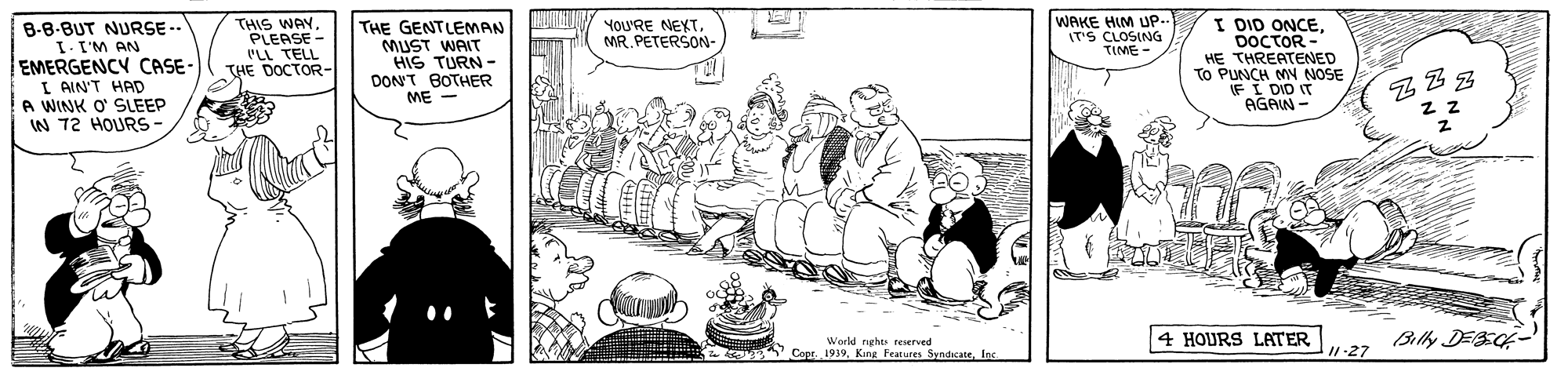 Barney Google And Snuffy Smith Comic Strip 1939-11-27 | Comics Kingdom