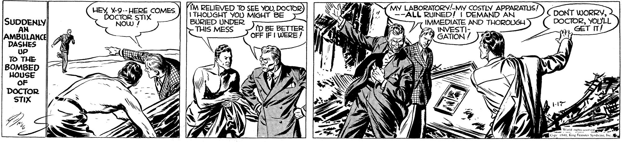 Secret Agent X-9 Comic Strip 1940-01-17 | Comics Kingdom