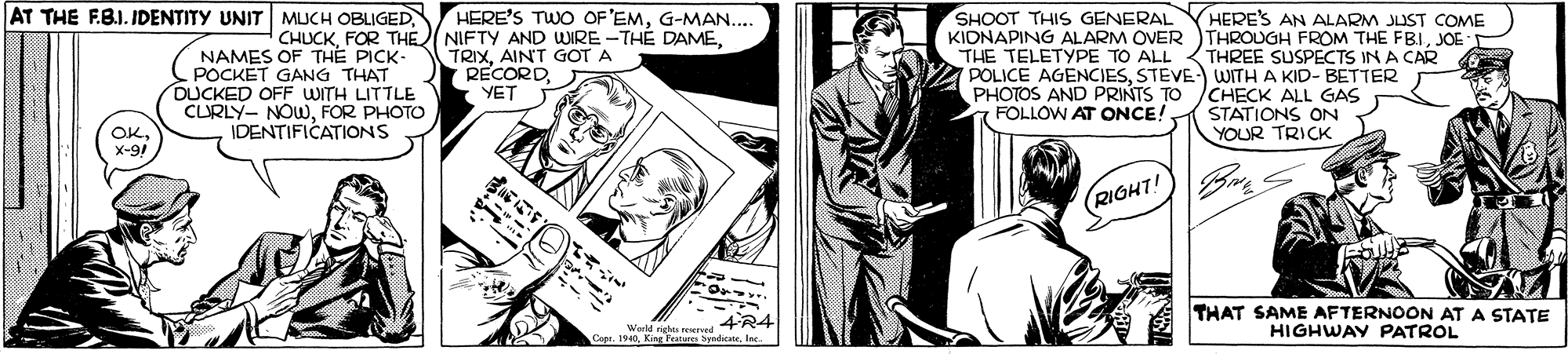 Secret Agent X-9 Comic Strip 1940-04-24 | Comics Kingdom