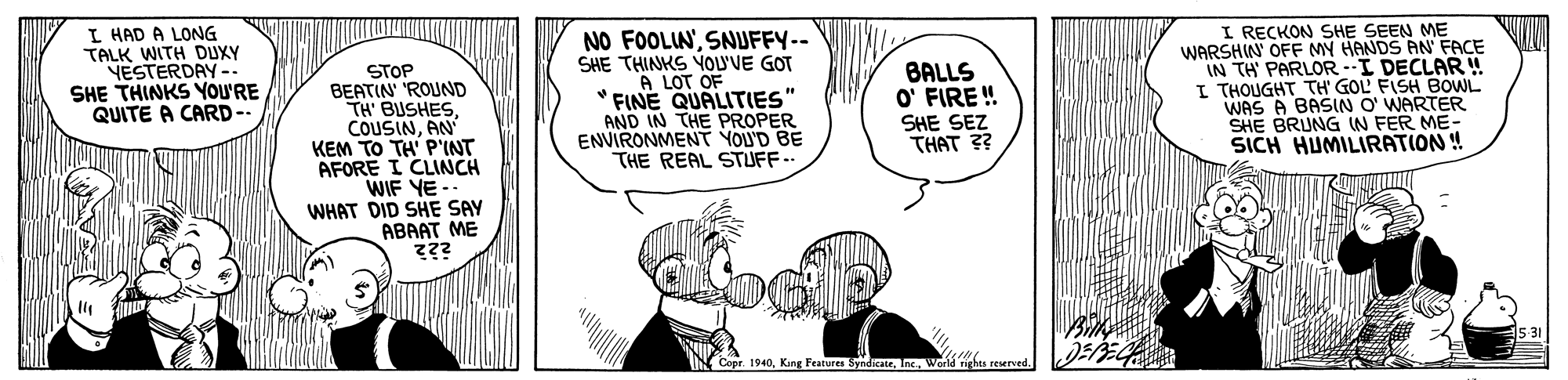 Barney Google And Snuffy Smith Vintage Comic Strip 1940-05-31 | Comics ...