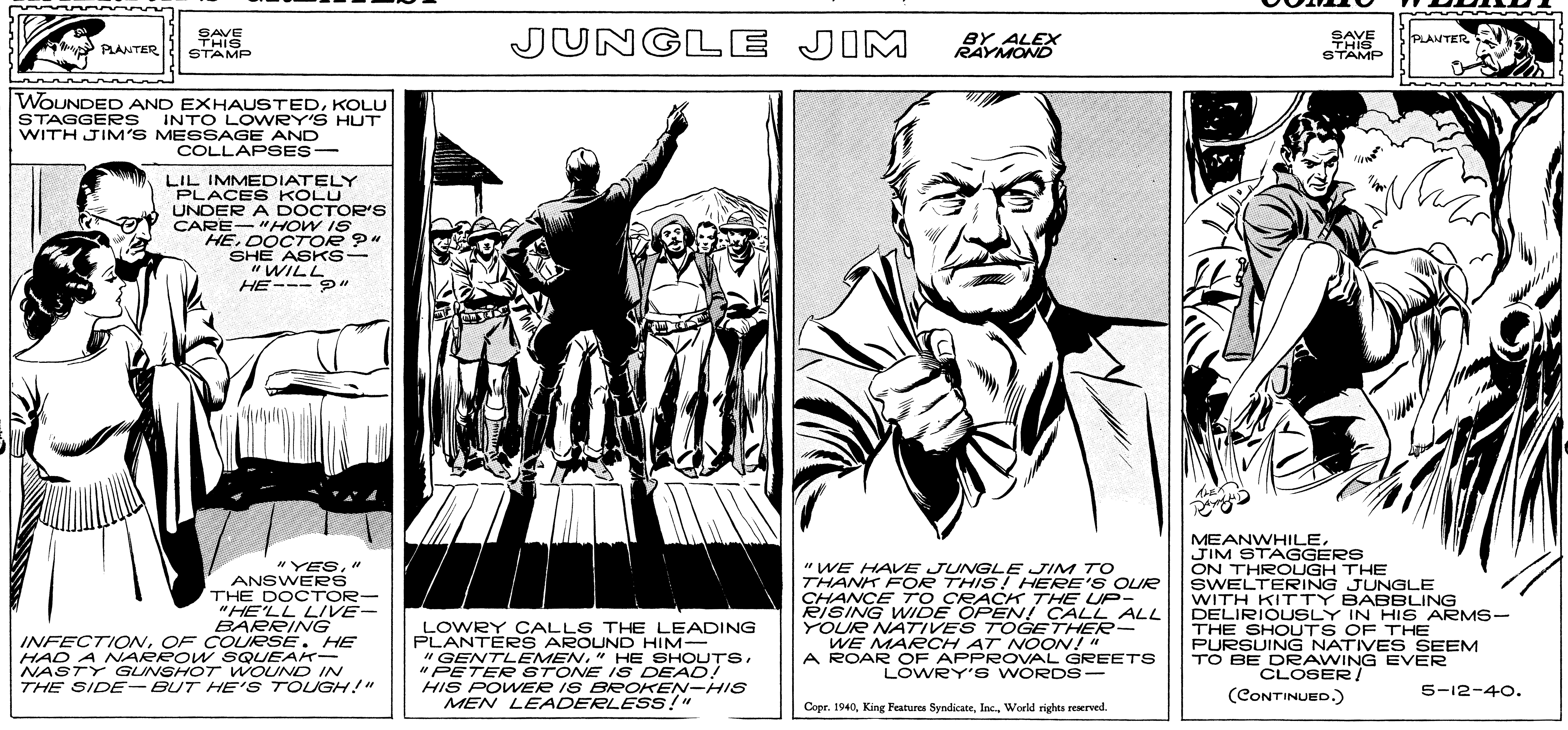 Jungle Jim Sundays Comic Strip 1940-05-12 | Comics Kingdom